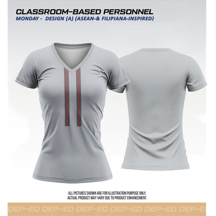 Deped Uniform 2025 V-neck T-shirt Full Sublimation Deped Teachers ...