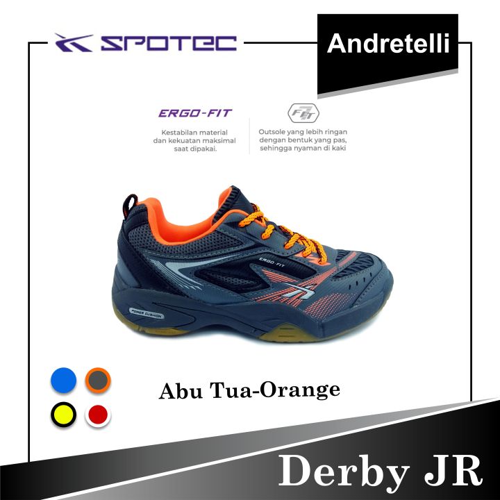 SPOTEC DERBY JR Sepatu Anak ABU TUA / ORANYE | Lazada Indonesia