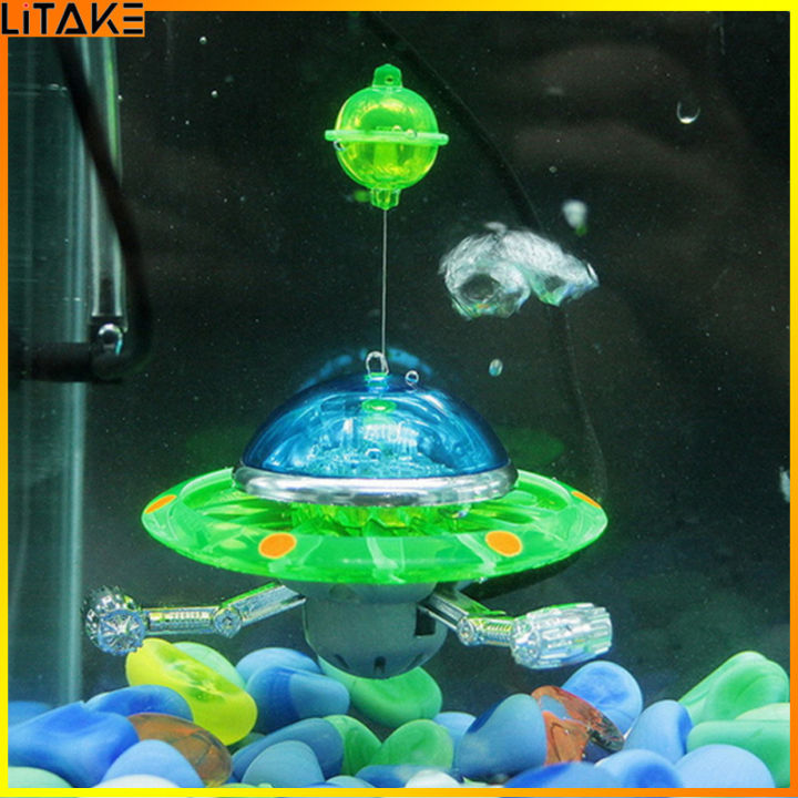 Litake Floating Ufo Ornament Artificial Simulation Layout Prop Aquarium ...