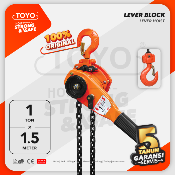 TOYO Lever Block / Lever Hoist 1 Ton x 1.5 Meter | Lazada Indonesia