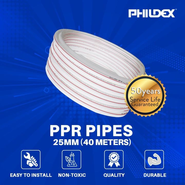 PHILDEX - 25MM PPR PIPES (40 METERS) | Lazada PH