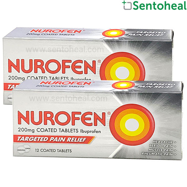 Nurofen Coated Tablets for Pain and Fever Relief - 12 tablets x 2 packs ...
