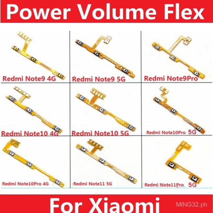 For Xiaomi Redmi Note 9 9s10 11 11s 11T 12 Pro 4G 5G Switch Power on ...