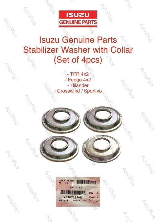 Isuzu Genuine Parts Stabilizer Bushing Washer w/ Collar (4x2): TFR ...