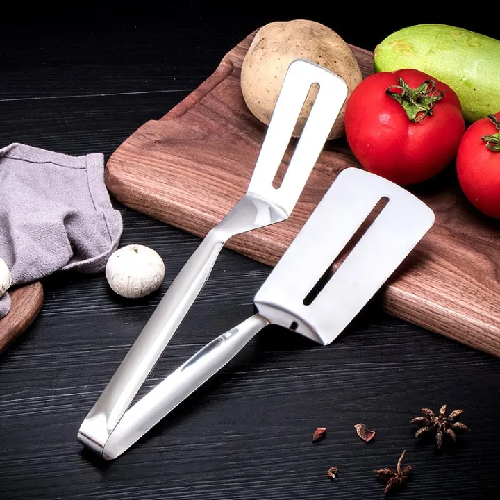 Stainless steel food tongs kitchen tools fried fish steak tongs ...