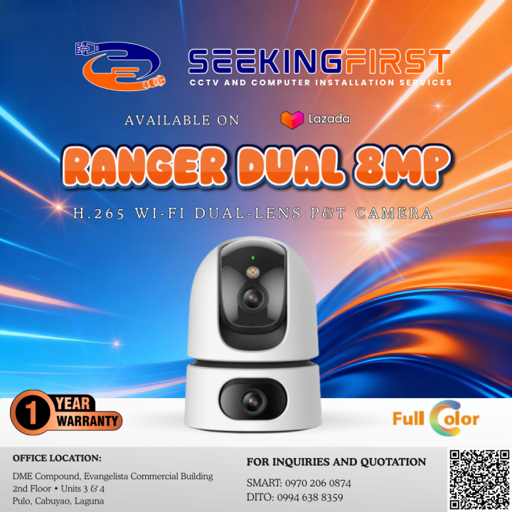 Imou Cruiser Dual 8MP 4K Ultra HD Dual-Lens Wi-Fi Outdoor Security ...