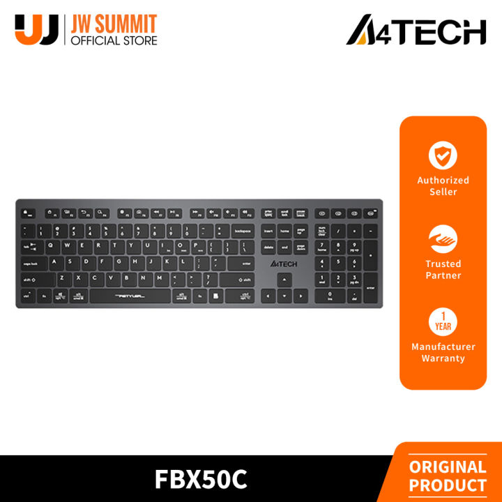 A4tech Fbx50c Bluetooth And 2 4g Wireless Smooth Scissor Switch Keys Ultra Slim Keycaps