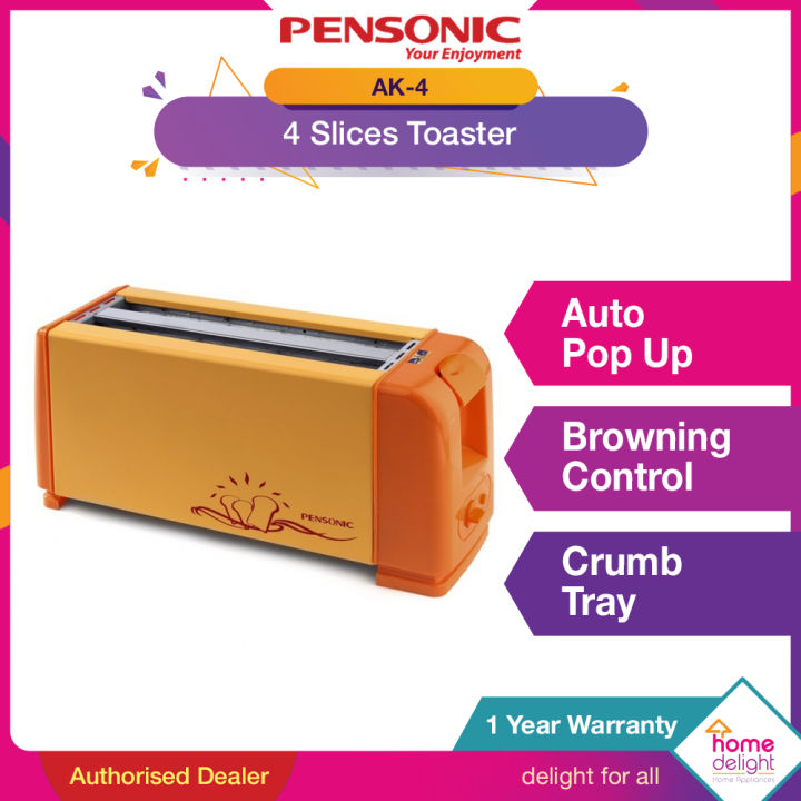 Pensonic 4 Slice Toaster AK-4 AK4 / 2-Slices Toaster AK-3N / AK3N | Lazada
