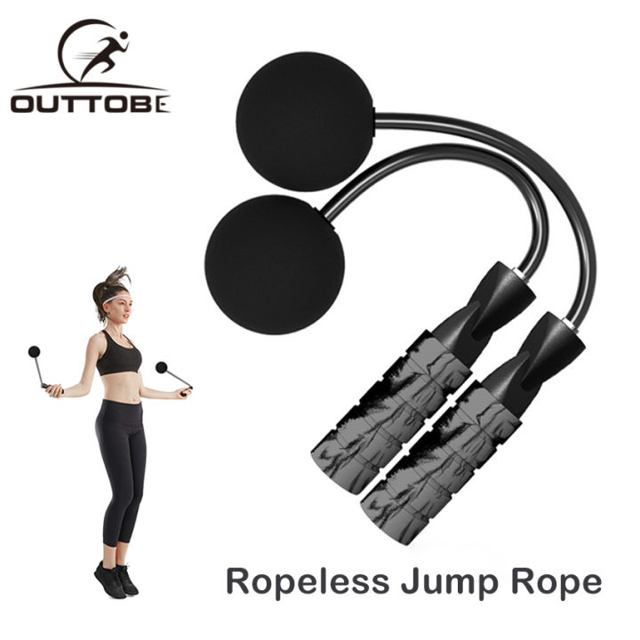 Outtobe Skipping Rope Rope-less Cordless Jump Rope Weight Bearing Jump ...