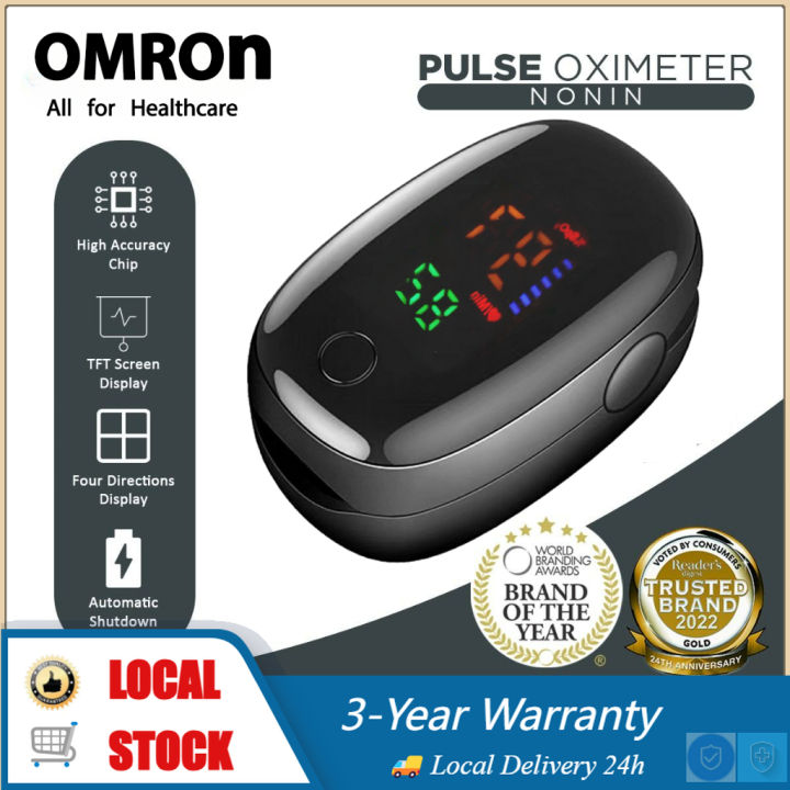 100% genuine medical Best Omron Portable Fingertip Pulse Oximeter LED ...
