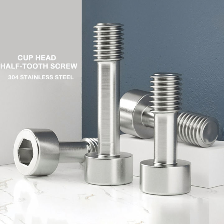 304 Stainless Steel Internal Hexagon Socket Head Half Tooth Bolt Round ...