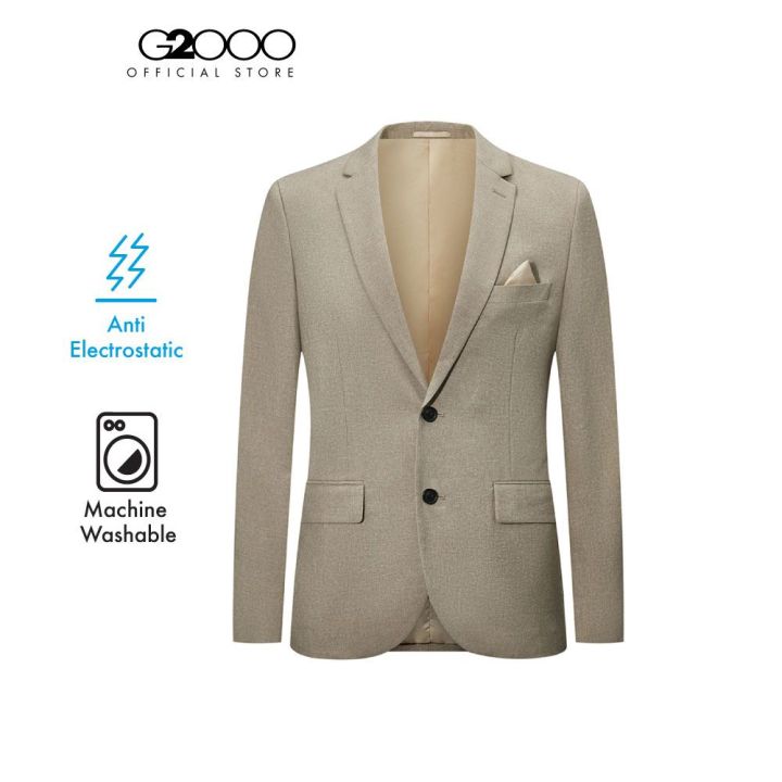 G2000 เสื้อสูทสำหรับผู้ชาย ทรง Smart Fit รุ่น 4111208214 BEIGE | Lazada ...