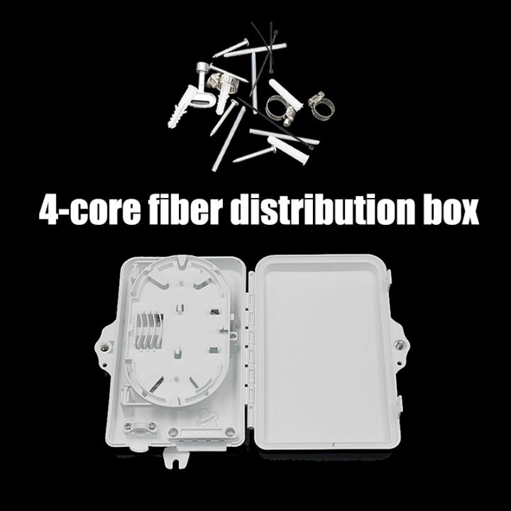 Wall Mounted FTTH Fiber Distribution Box 4 Core PLC Distribution Box ...