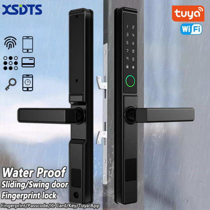 Waterproof Dustproof Tuya Wifi Remote APP Fingerprint Sliding Door ...