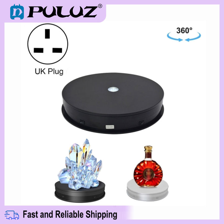 PULUZ 30cm Electric Rotating Turntable Display Stand LED Light Video ...