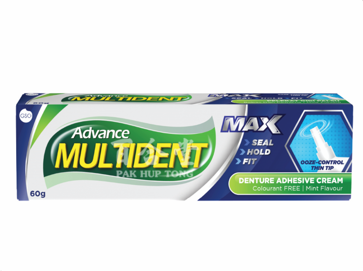 ADVANCED MULTIDENT - DENTURE ADHESIVE CREAM (60G) ((EXP OCT 2025)) | Lazada