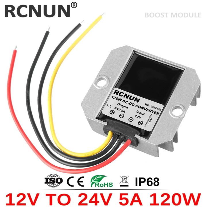 RCNUN 12 V to 24 V 3A 5A Step-up DC DC Converter 12 โวลต์ถึง 24 โวลต์ ...