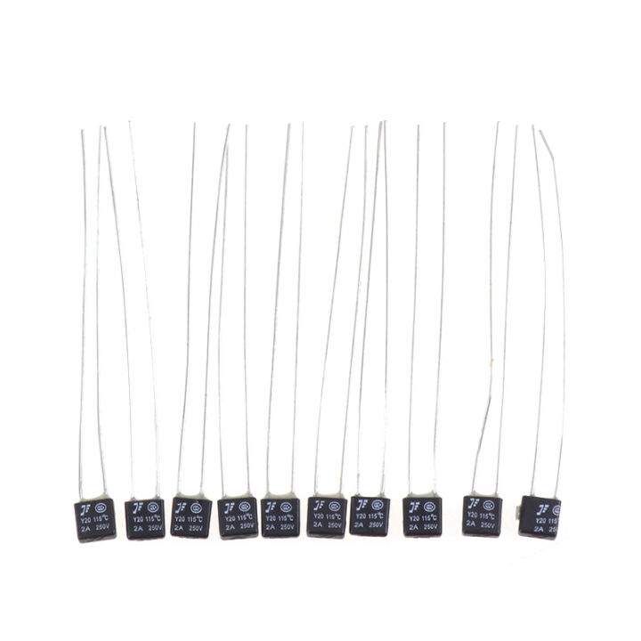 Duquan 10 chiếc động cơ quạt hình vuông màu đen cầu chì nhiệt 2A 250V ...