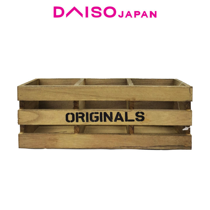 Daiso 3-Slot Small Wooden Interior Divider Box | Lazada PH