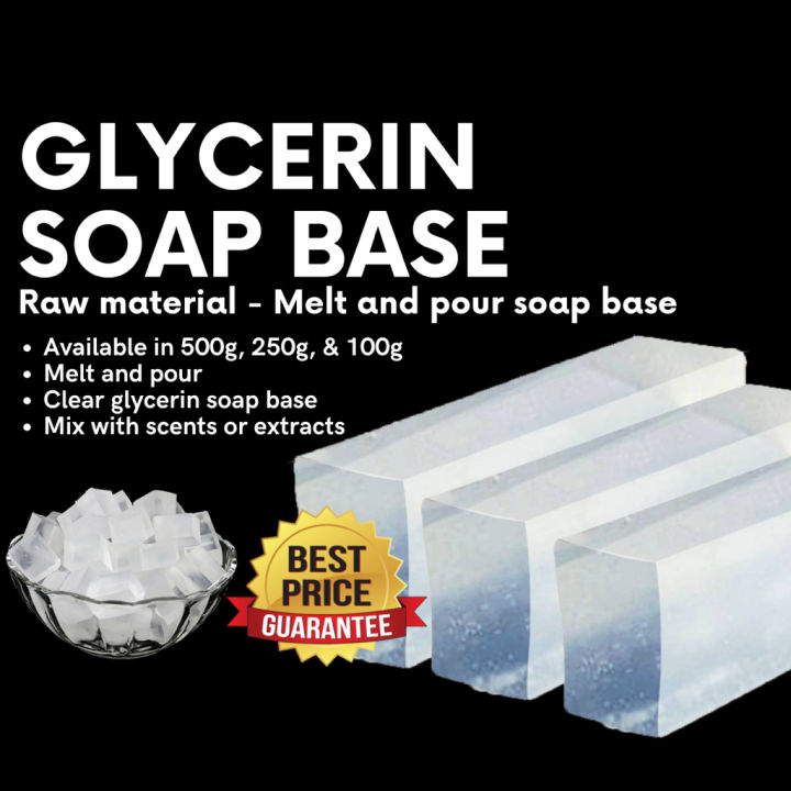 CLEAR GLYCERIN SOAP BASE - 500g / 250g / 100g - MELT AND POUR SOAP BASE ...