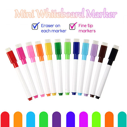 ABS Small Marker Pen Mini Whiteboard Non-Magnetic With Eraser Fast Dry ...