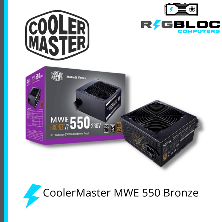 CoolerMaster MWE 550 Bronze - V2 230V 80 Plus Bronze Certified 230V Non ...
