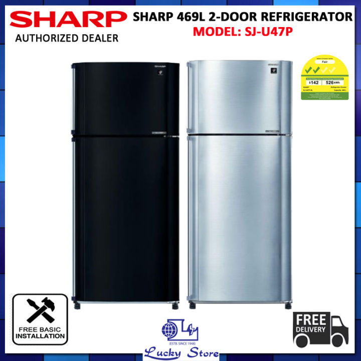 (BULKY) SHARP SJ-U47P 469L 2-DOOR REFRIGERATOR, PLASMACLUSTER ION ...
