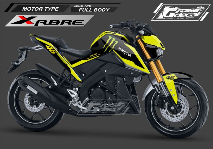Sticker Striping Xabre Hijau Stabilo Fullbody Stiker Striping Yamaha ...