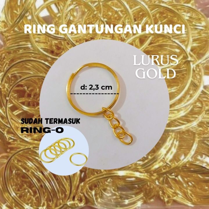 Keychain Circle Ring Gantungan Kunci Lingkaran Polos Lurus Bentuk ...
