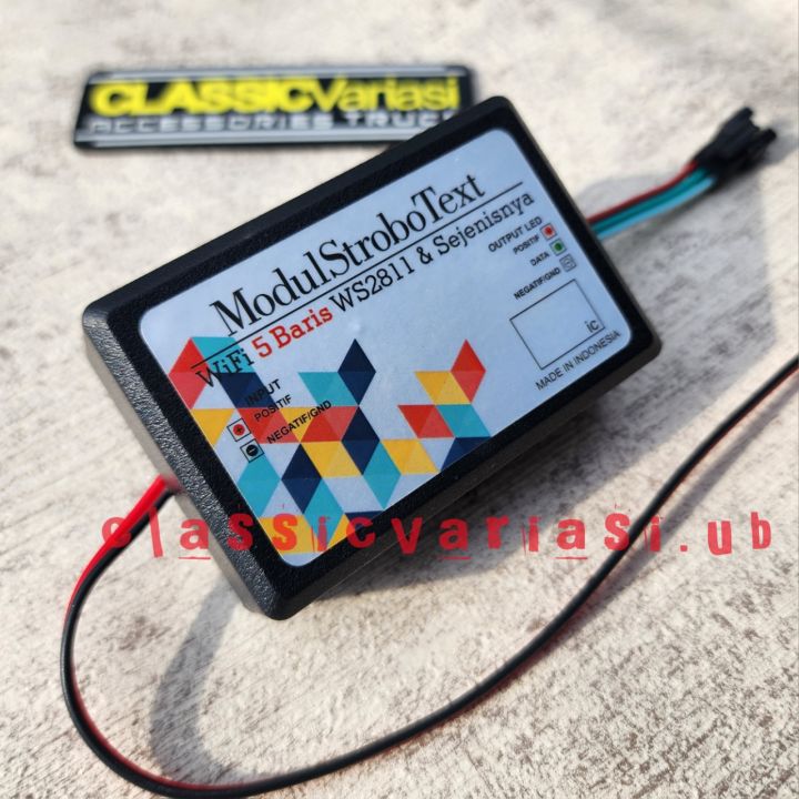 Modul strobo terbaru text 5 baris WiFi WS2811 CapRusa - Tanpa Lampu ...