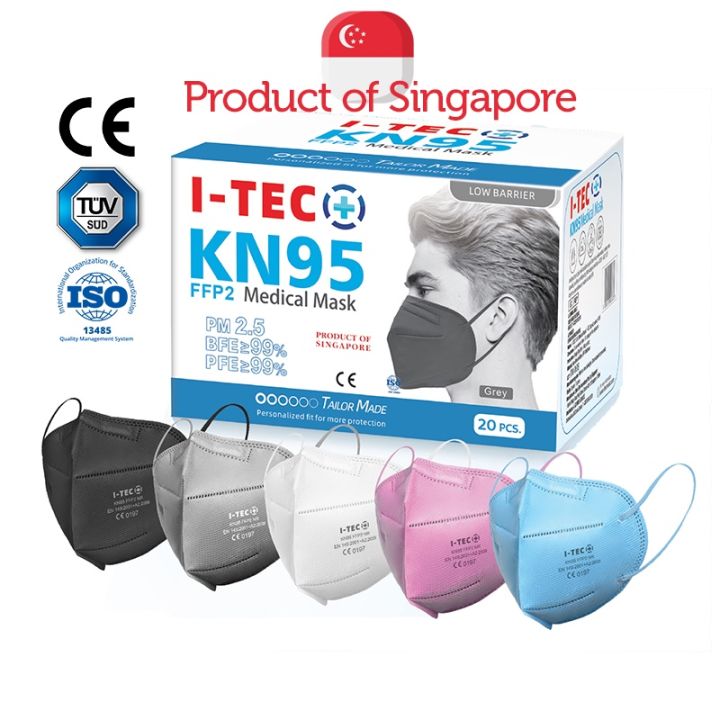MADE IN SINGAPORE I-TEC KN95 FFP2 (Equivalent to KF94 N95) Medical 3D ...