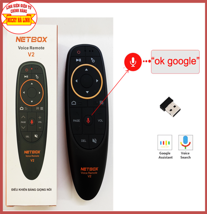 [HCM]Điều khiển Giọng Nói Cho TV BOX Remote Voice Netbox V2 Cho đầu Box ...