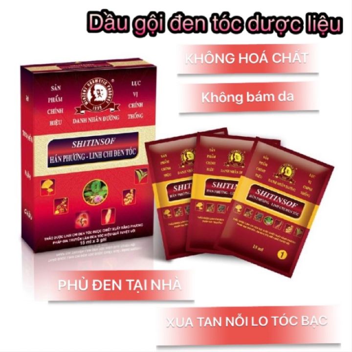 [CHÍNH HÃNG] DẦU GỘI đen tóc Shitinsof Hán Phương Linh Chi. Dầu gội ...