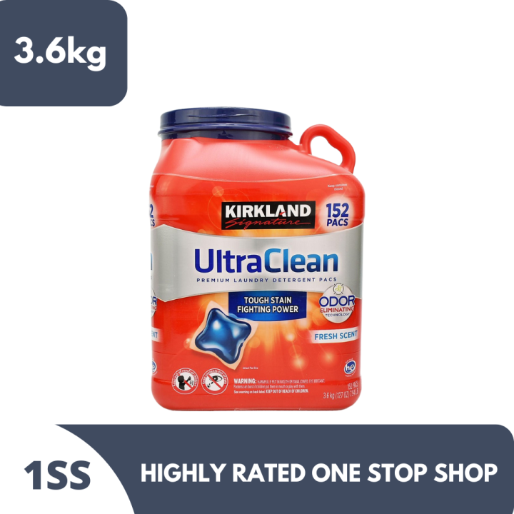 Kirkland Signature Ultra Clean Laundry Detergent Pacs 3.6kg | Lazada PH
