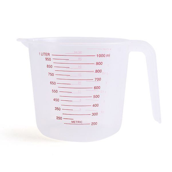 Transparent Measuring Cup 1000/1500ML Thick Plastic Glass Container Lab ...
