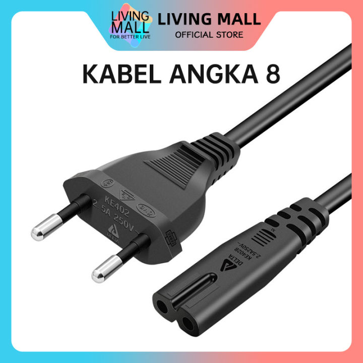 Kabel Power Angka 8 / Kabel Cas / Kabel Listrik / Merk Hakamitsu | Lazada Indonesia