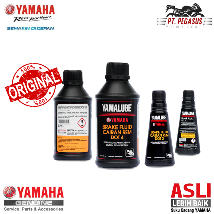 MINYAK REM CAKRAM BRAKE FLUID DOT 4 350 ML BESAR ALL TYPE MOTOR YAMAHA GENUINE ASLI | Lazada ...