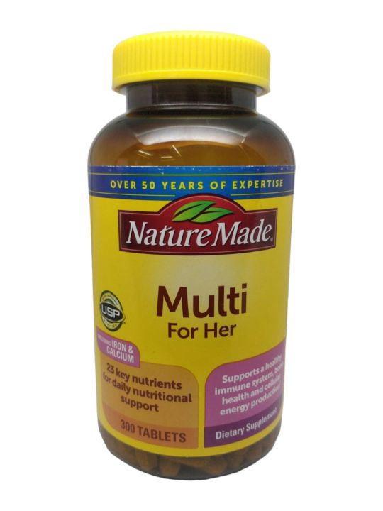 Nature Made Multi For Her Including Iron & Calcium For Daily ...