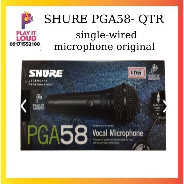 SHURE PGA58- QTR single-wired microphone original | Lazada PH