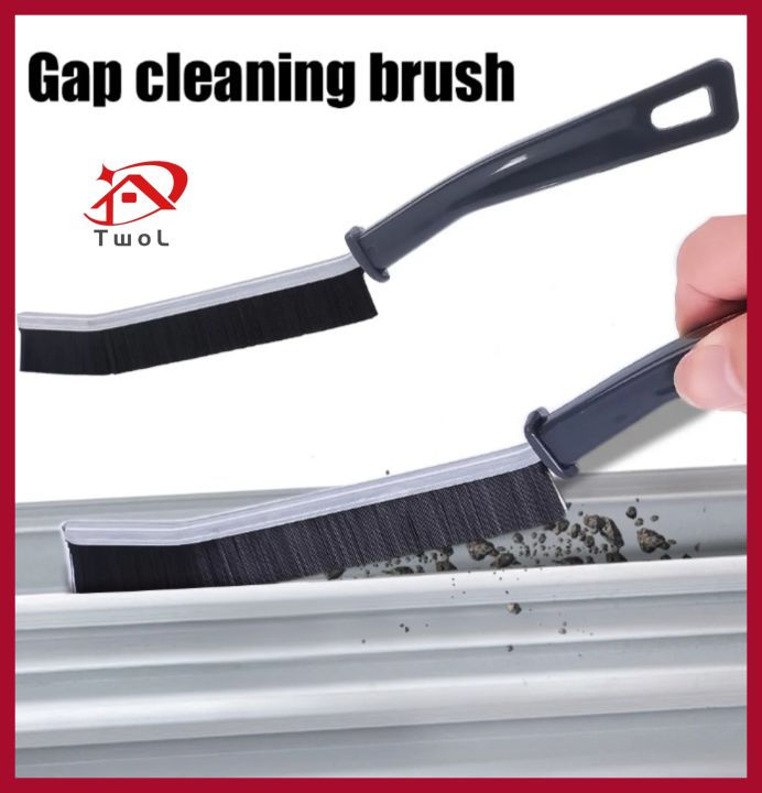 TwoL Gap Brush Door Track Cleaning Brush Tile Joints Scrubber Stiff ...