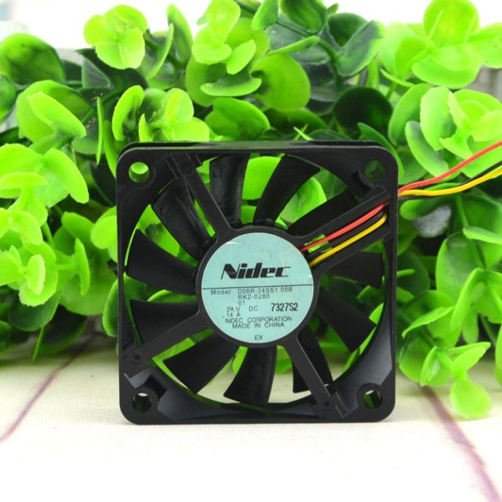 Nidec D06R-24SS1 05B 24V0.12A 6015 6C ซม3-Wire อินเวอร์เตอร์พัดลมระบายความร้อน | Lazada.co.th