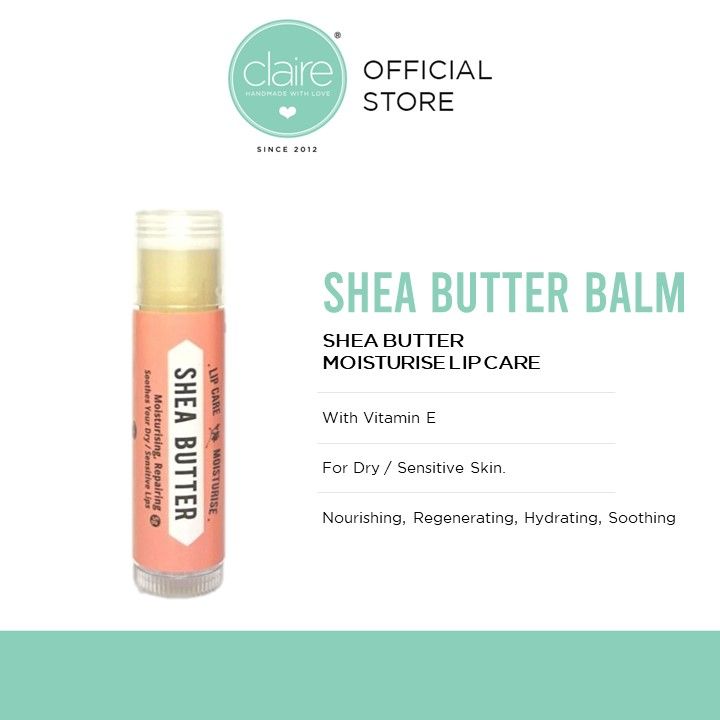 Claire Organics Shea Butter Lip Balm with Vitamin E - Dry / Sensitive ...