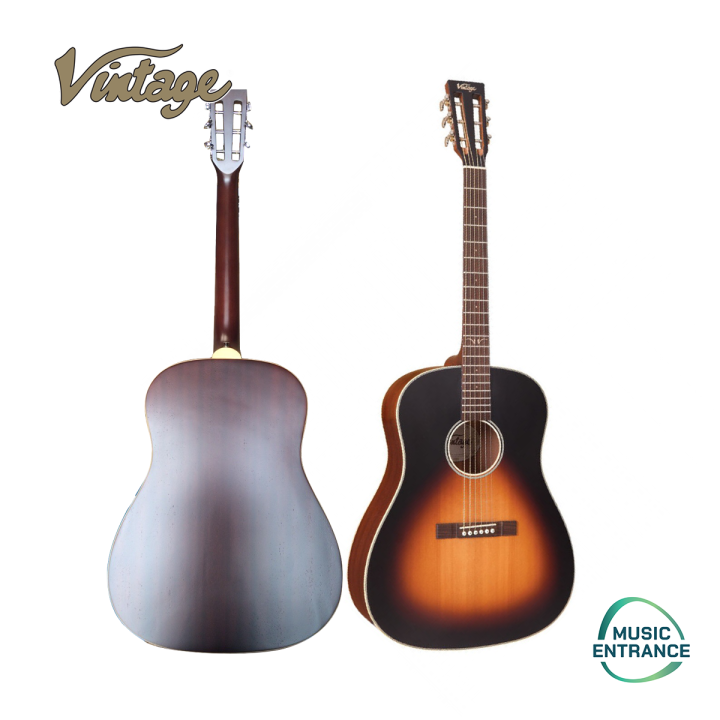 Vintage กีต้าร์โปร่ง วินเทจ ไฟฟ้า HISTORIC VE660 สีซันเบรินโทนวินเทจ EQ ...
