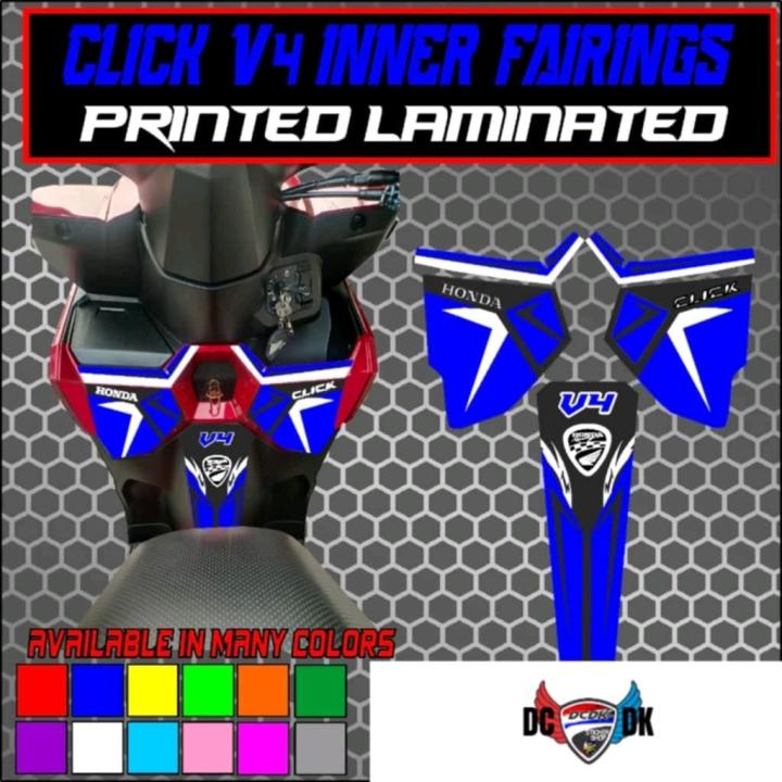 honda click V4 inner fairing sticker printed laminated | Lazada PH