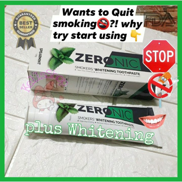 Original Zeronic Smokers Whitening Toothpaste Zero Nic 100g | Lazada PH