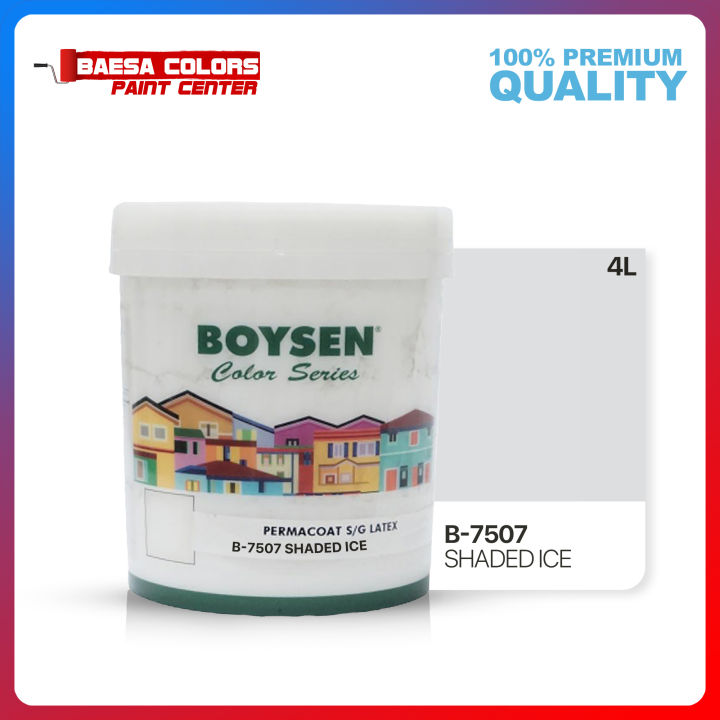 BOYSEN B-7507 SHADED ICE SEMI GLOSS LATEX 4L | Lazada PH