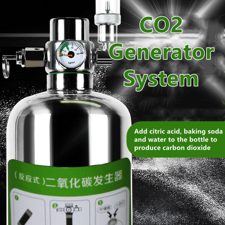 Aquarium CO2 Generator system co2 Kit Stainless Steel CO2 Cylinder Generator System Carbon ...