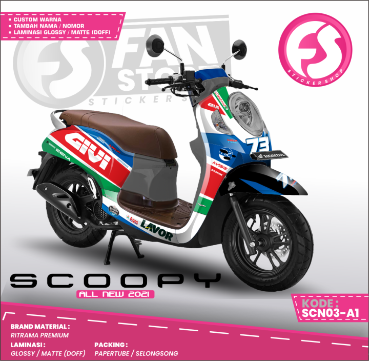 Decal Scoopy 2021 Full Body Stiker Scoopy 2021 - Sticker Dekal All New ...