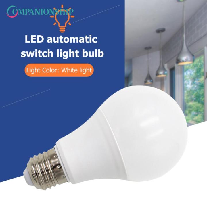 Sound+Light Sensor Control E27 LED Lamp Automatic Smart Sensor Bulb ...
