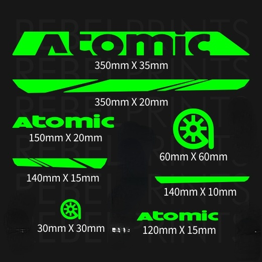 ATOMIC Sticker Decal Vinyl for Mountain Bike and Road Bike | Lazada